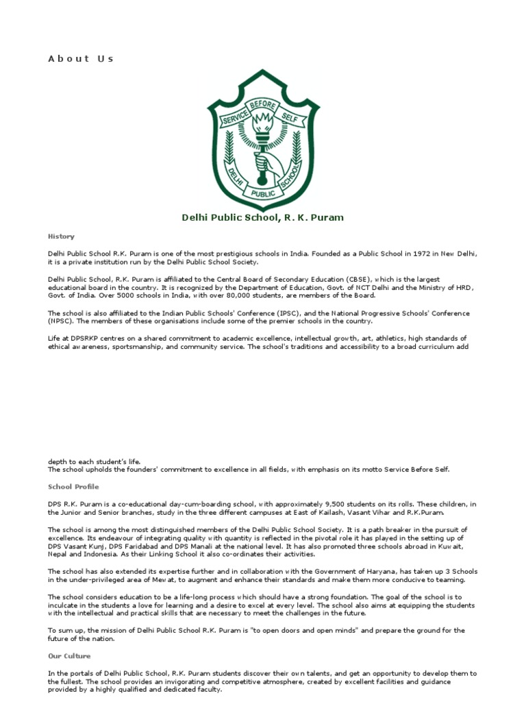 Dps R K Puram | PDF | Learning | Behavior Modification