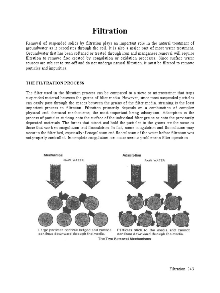Filtration | PDF | Filtration | Water Purification