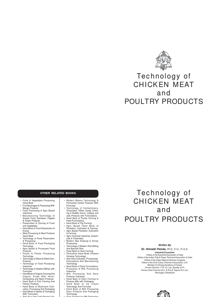 Technology of Chicken Meat and Poultry Products | PDF | Meat | Foods