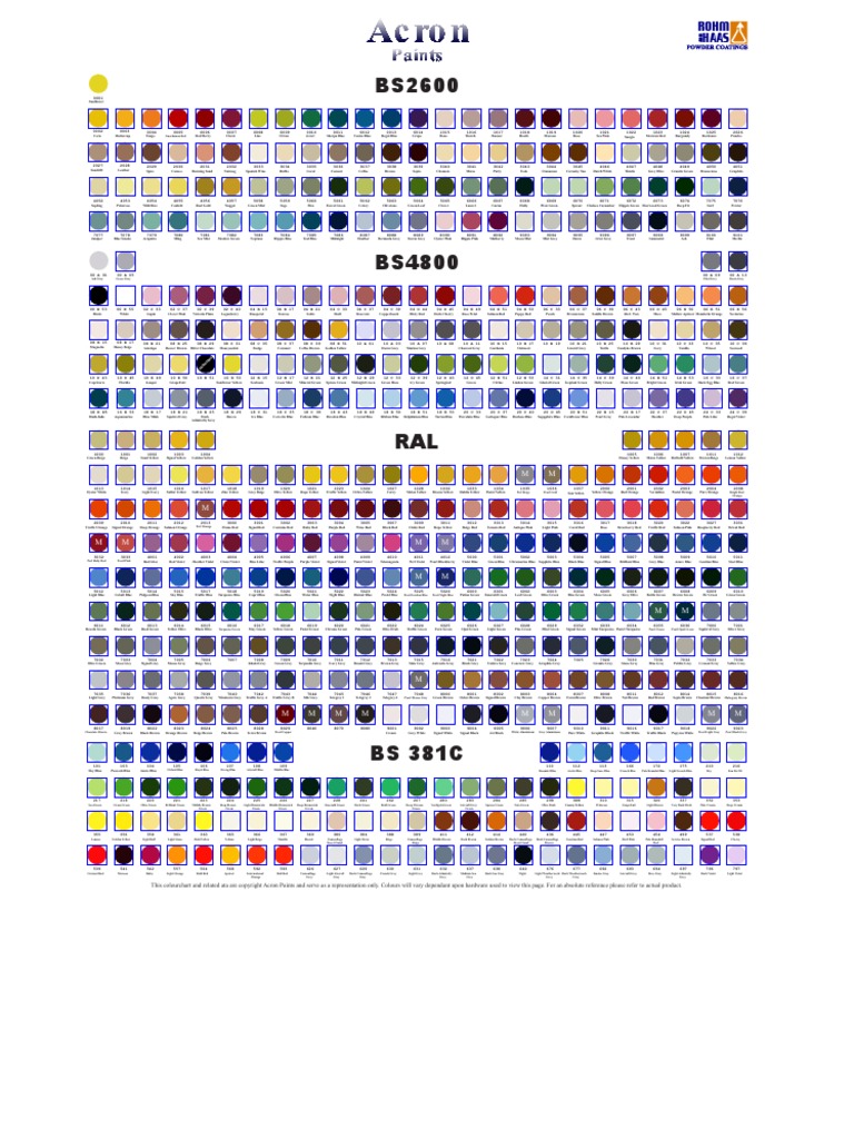 RAL and BS Colour Chart | Download Free PDF | Blue | Yellow
