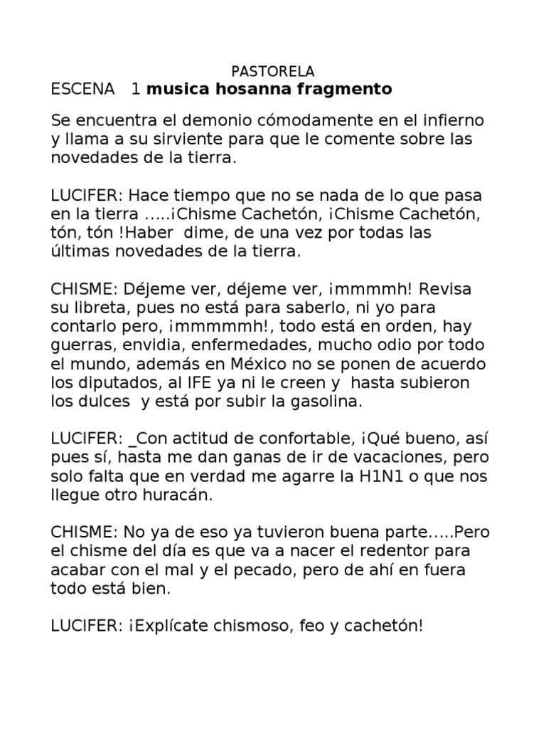 La Pastorela del Chisme Cachetón | PDF | Religión y creencia