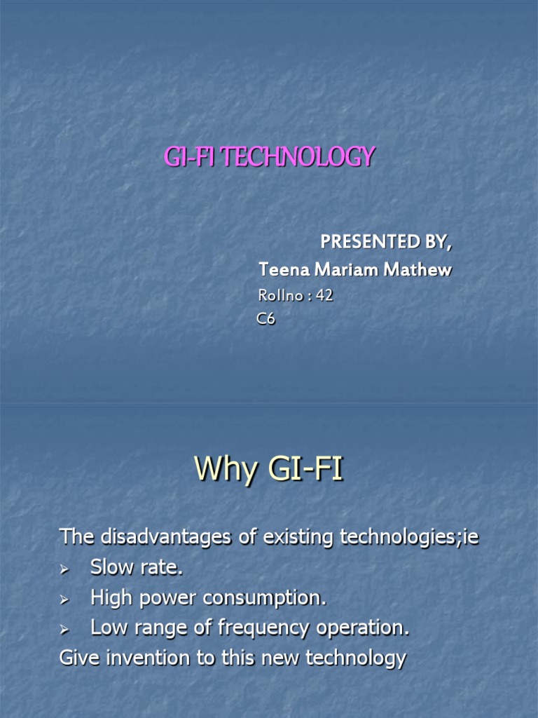Advancements in GI-FI Technology | PDF