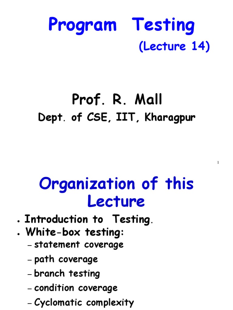 Rajib Mall Lecture Notes | PDF | Computer Programming | Systems Theory