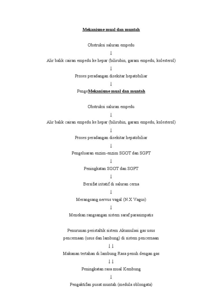 Mekanisme Mual Dan Muntah | PDF