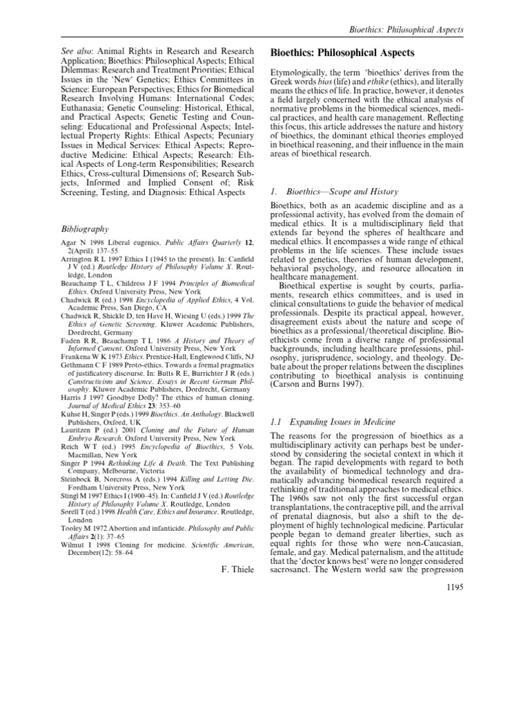 Bioethics | PDF | Bioethics | Utilitarianism