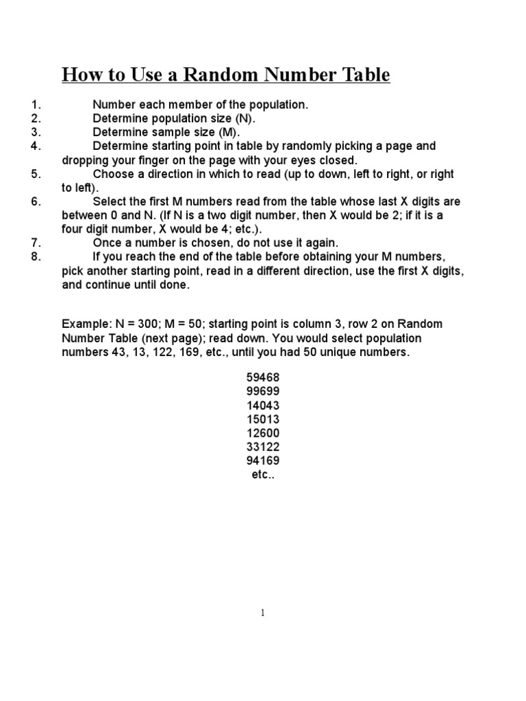 Random Table | PDF | Mathematical Problem Solving | Table (Database)