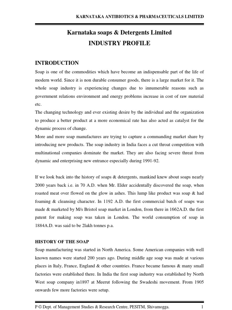 KSDL | PDF | Swot Analysis | Soap