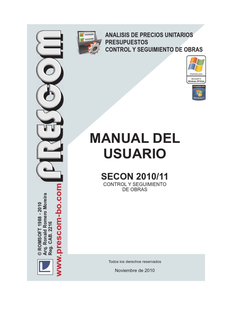 Manual Secom | PDF | Presupuesto | Programa de computadora