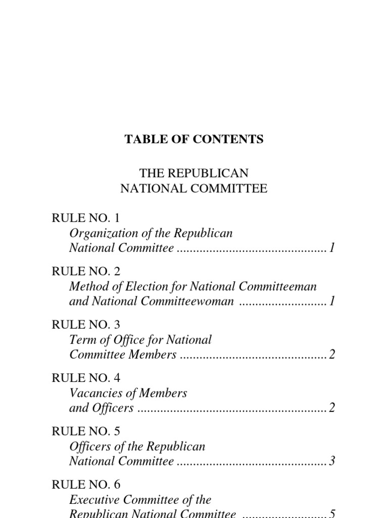 Republican National Committee Rules, Adopted 2008 | PDF | United States ...