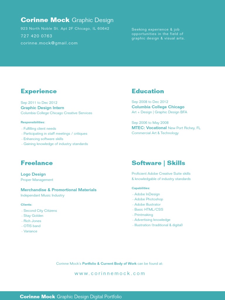 Corinne Mock Graphic Design | PDF | Graphic Design | Chicago