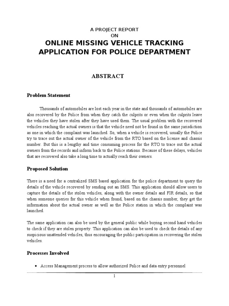 Automated Missing Car GPS Tracking | PDF | Databases | Microsoft Sql Server