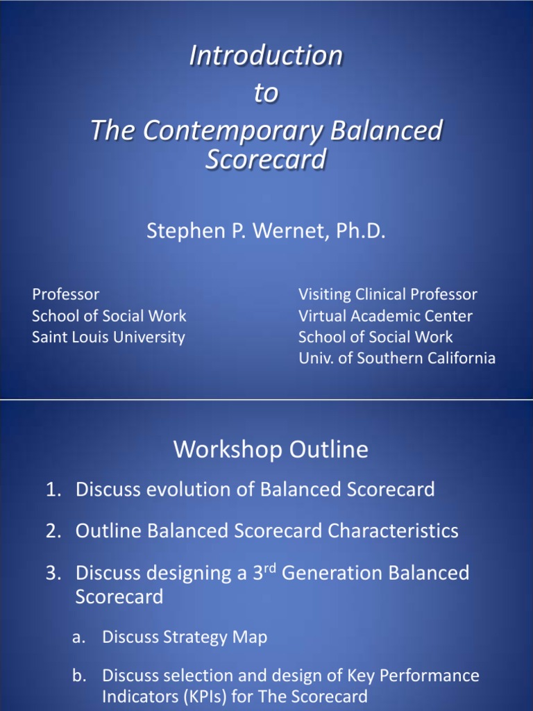 Balanced Scorecard | PDF | Performance Indicator | Goal