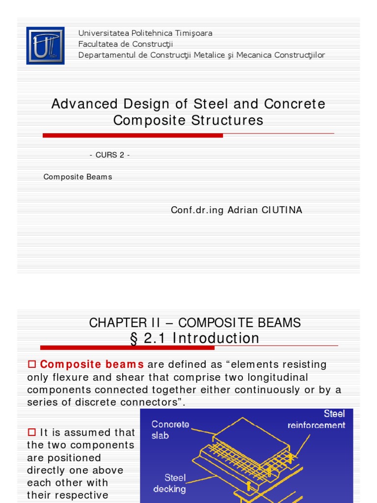 Advanced Design of Steel and Concrete Composite Structures | PDF | Beam ...