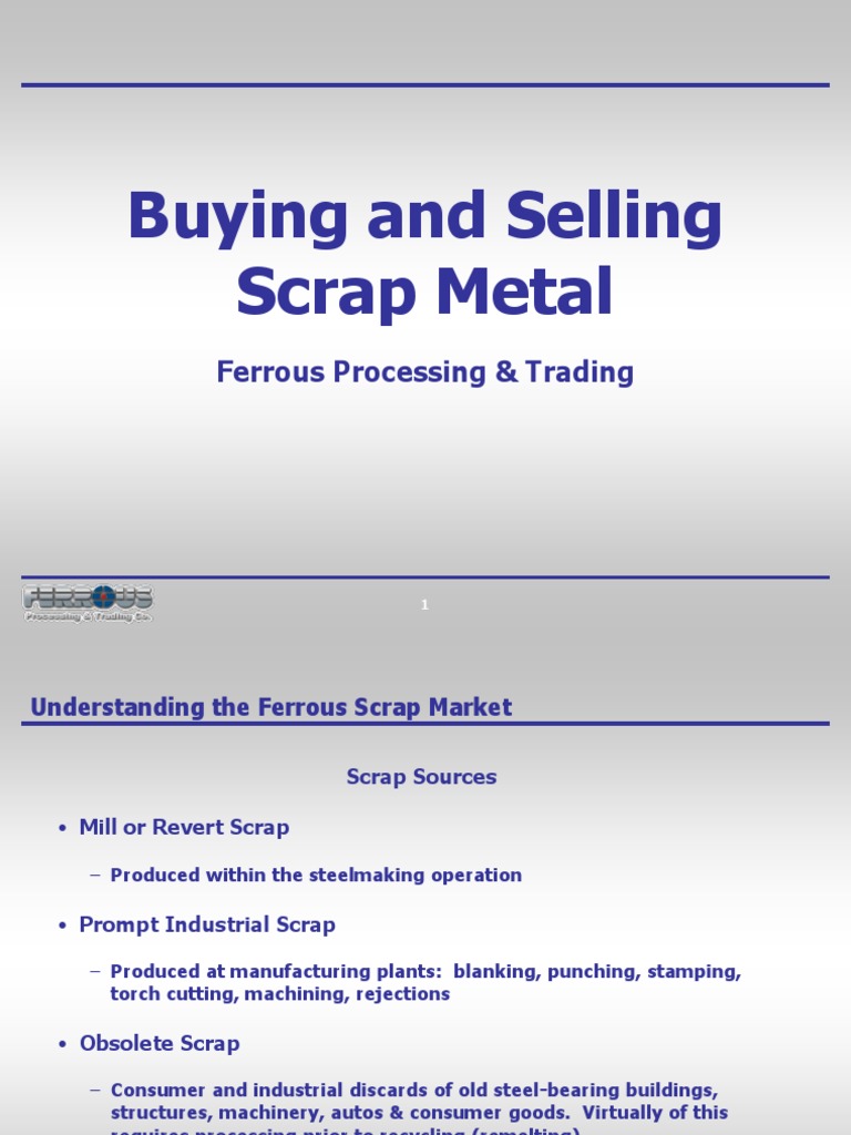 Scrap Metal Buying and Selling Guide | PDF | Scrap | Steel Mill