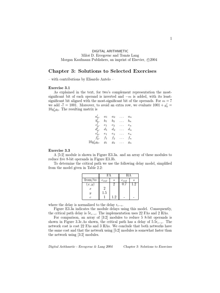 Chapter 3: Solutions To Selected Exercises | PDF | Computer ...