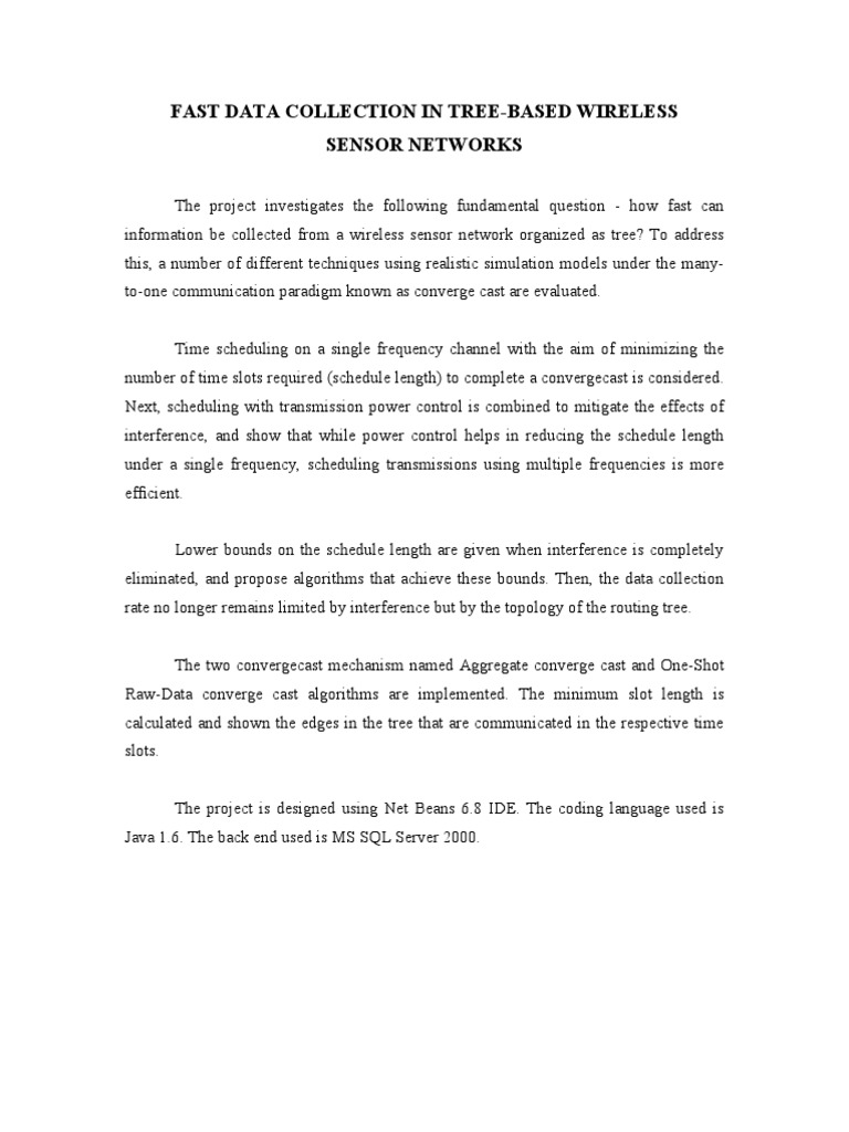 Fast Data Collection | PDF | Wireless Sensor Network | Telecommunications