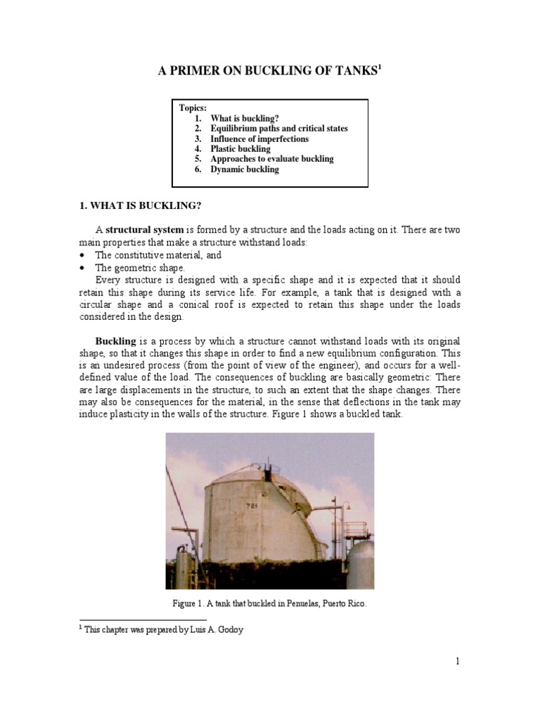A Primer On Buckling of Tanks | PDF