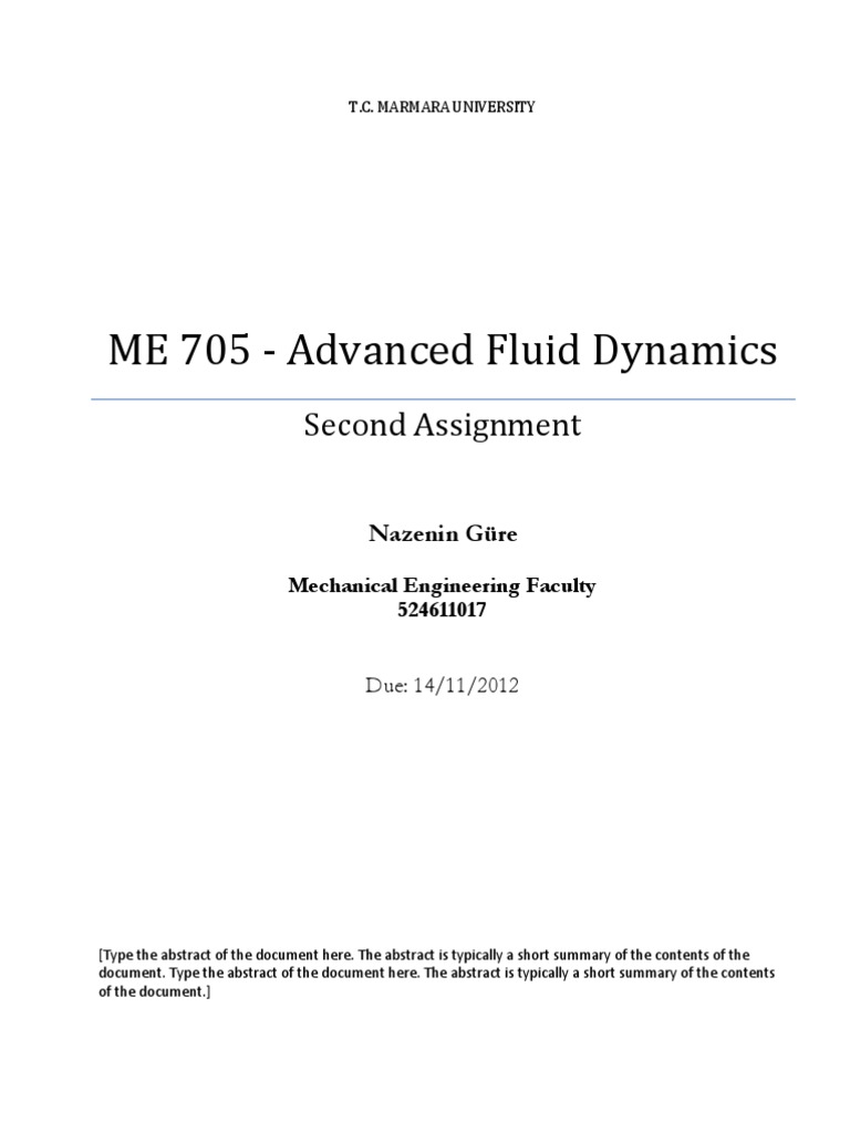 2nd ASSIGNMENT | PDF | Viscosity | Shear Stress