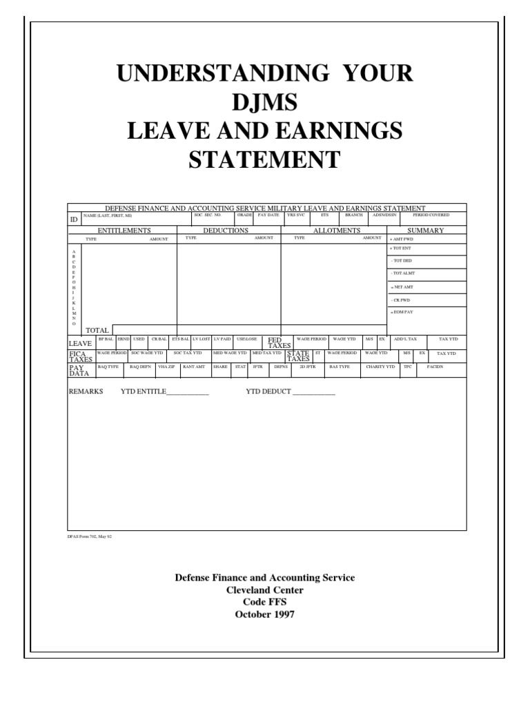 Understanding Your Djms Leave and Earnings Statement | PDF | Federal ...