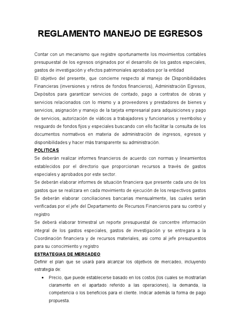 Tipos de Egreso | PDF | Contabilidad | Presupuesto