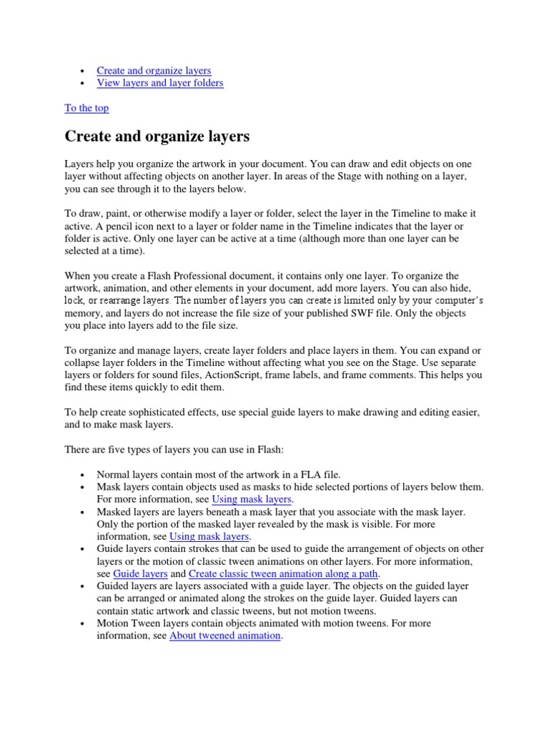 Create and Organize Layers View Layers and Layer Folders To The Top ...