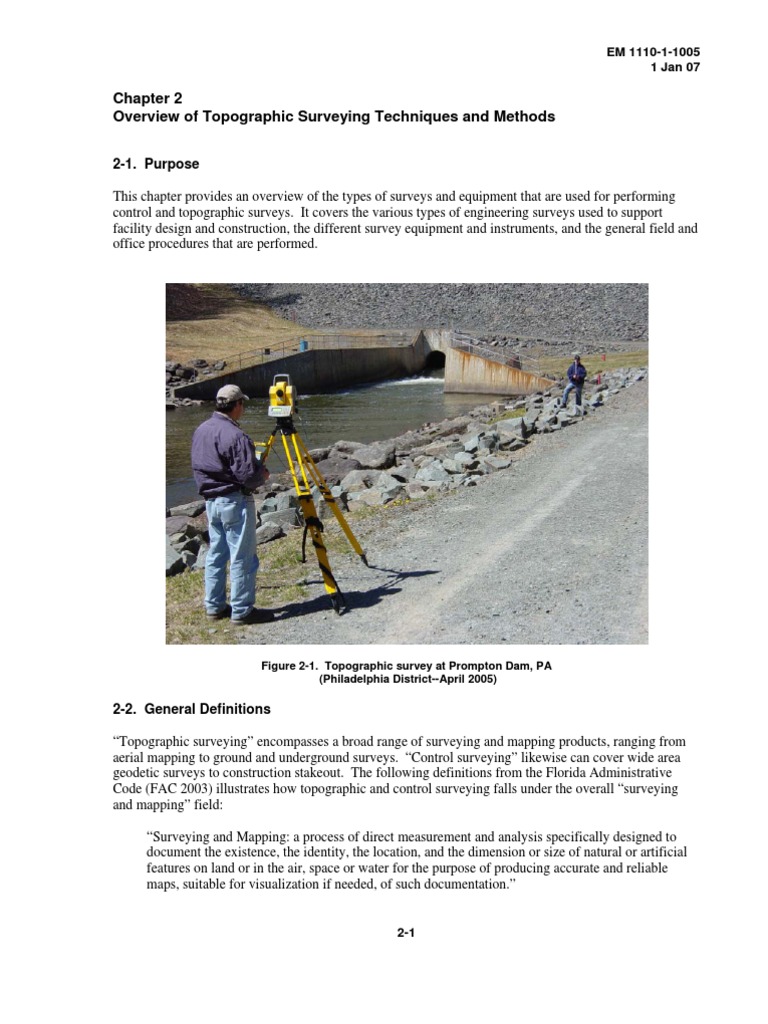 Overview of Topographic Surveying Techniques and Methods | PDF ...