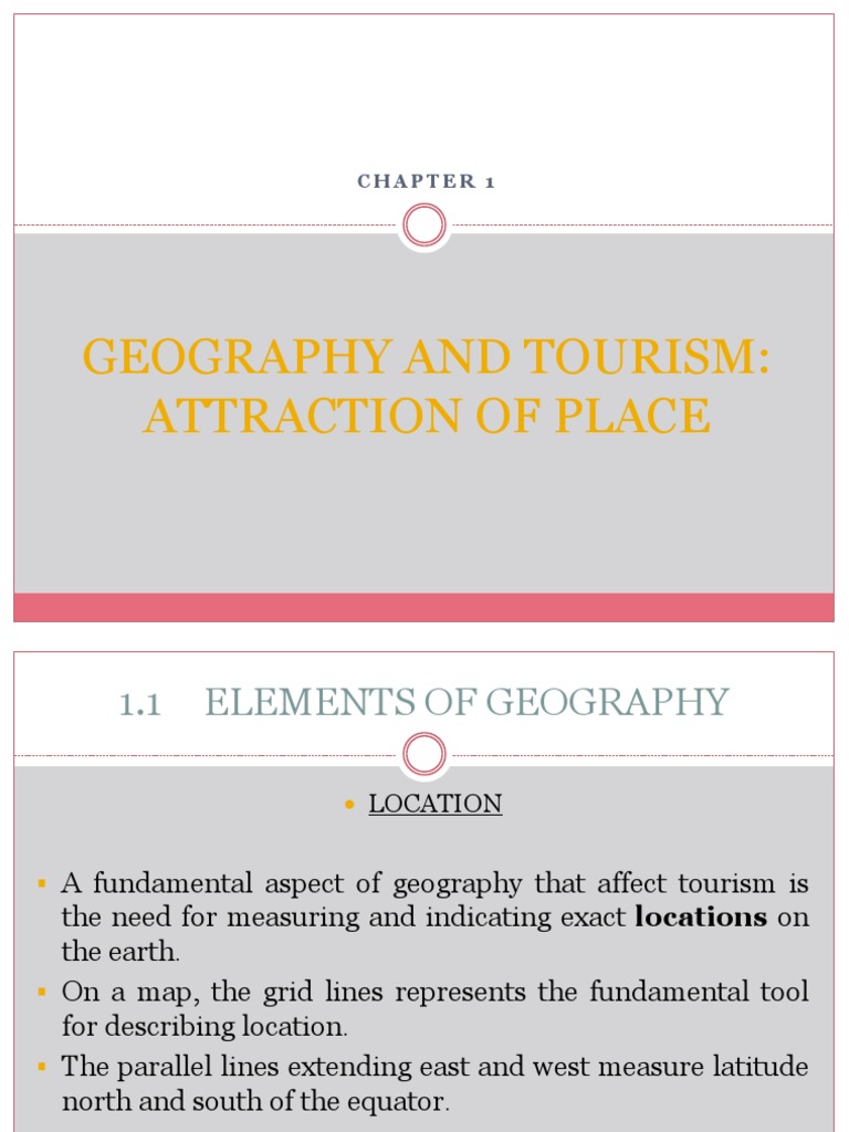 Geography and Tourism: Attraction of Place | PDF | Longitude | Climate