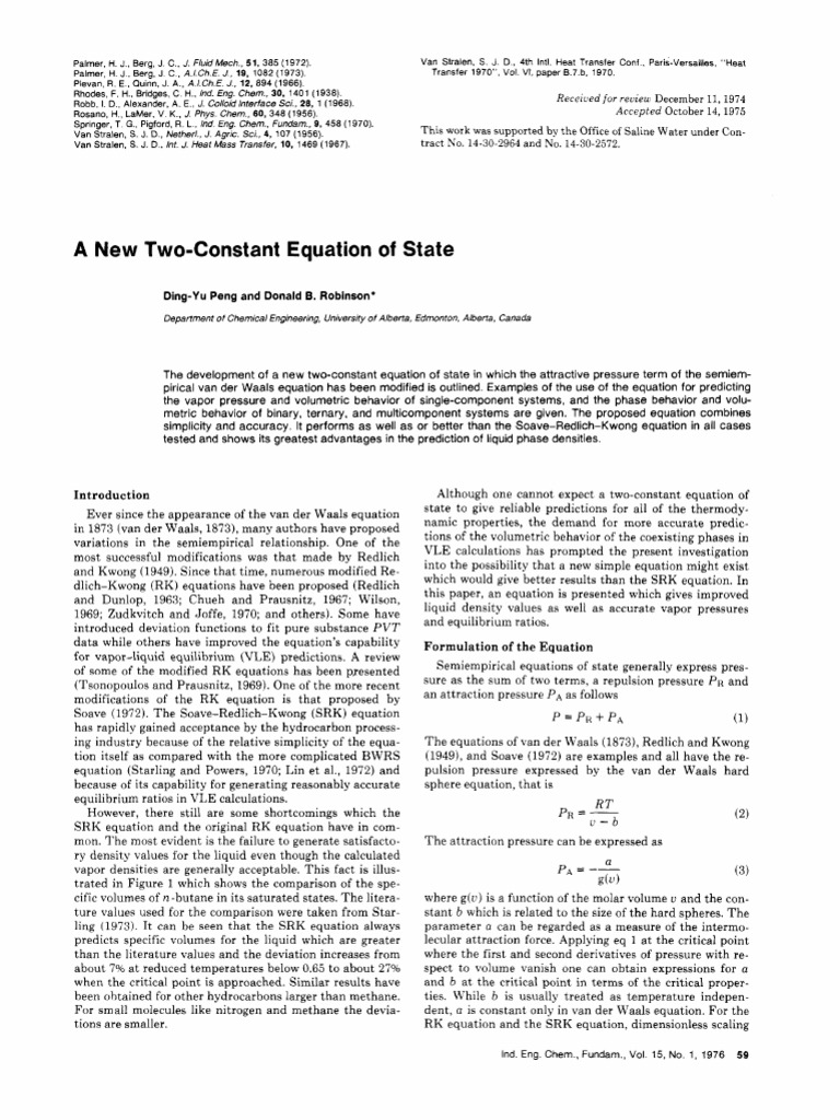 Equation of State | PDF | Statistical Mechanics | Materials