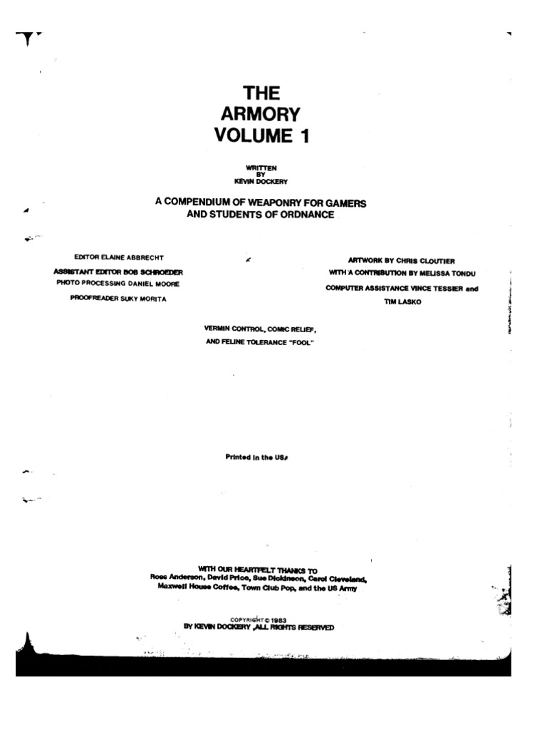 Armory The Morrow Project | PDF