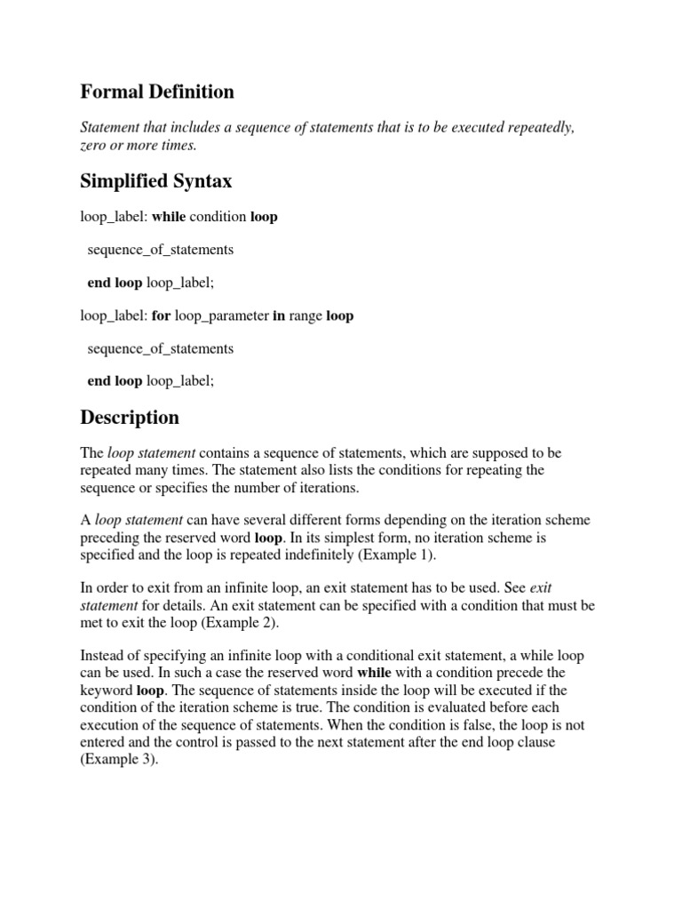 Formal Definition | PDF | Reserved Word | Control Flow