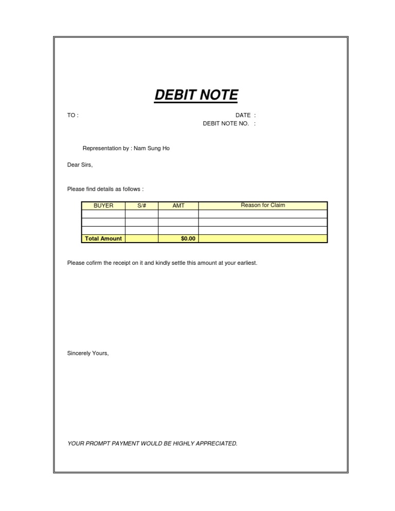 Debit Note | PDF
