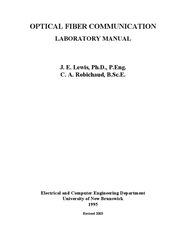 Fiber Optics Lab | PDF | Optical Fiber | Detector (Radio)