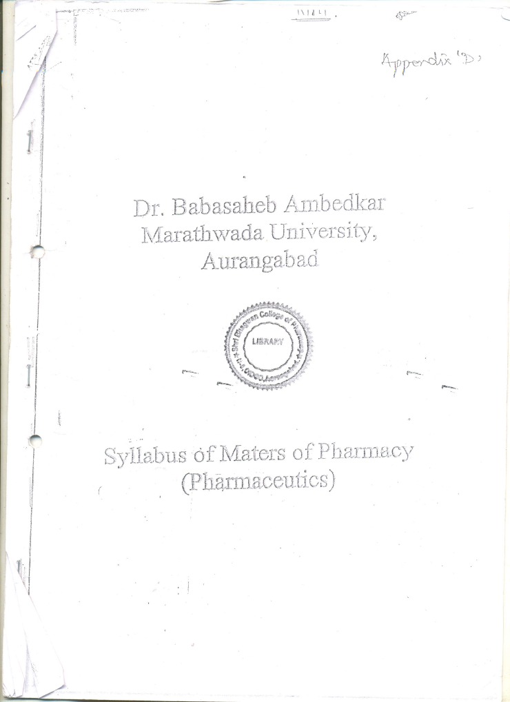 M.Pharm. Syllabus BAMu | PDF