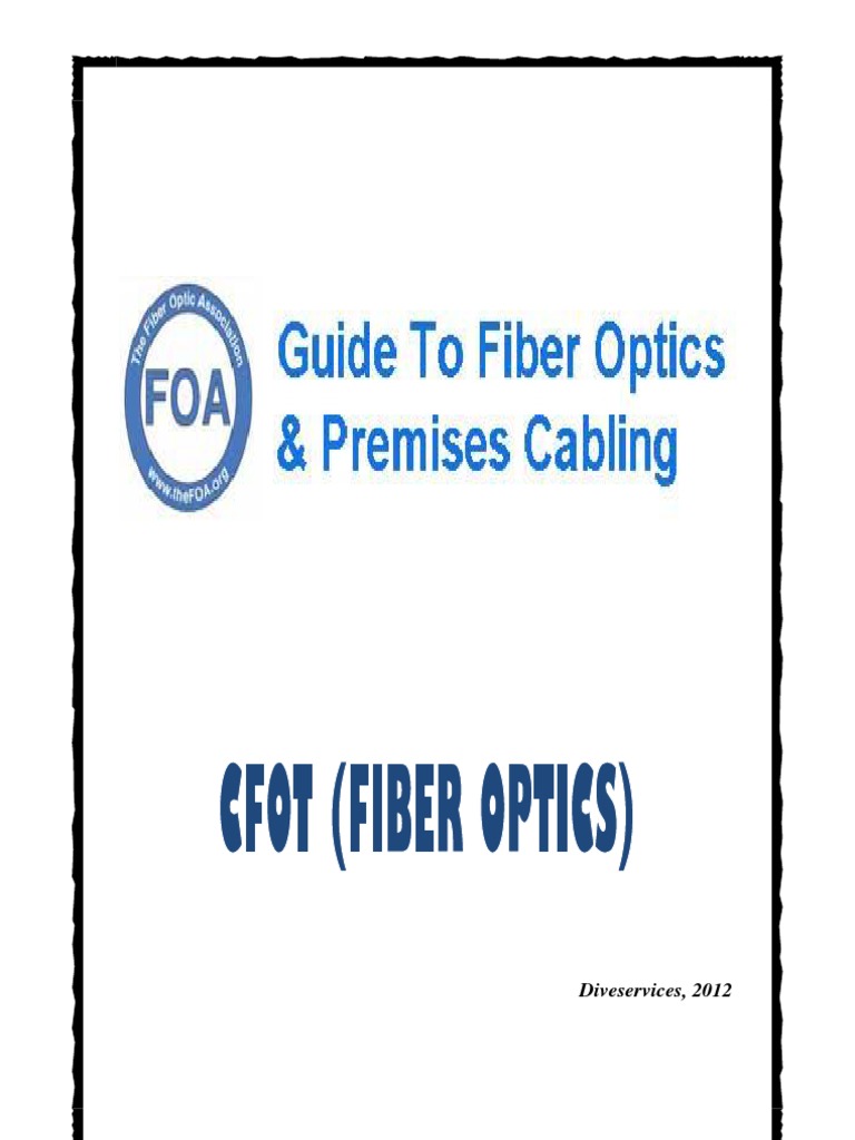 Curso de CFOT | PDF | Fibra ótica | Rede de computadores