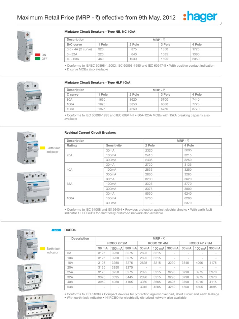 Hager Price List | Download Free PDF | Switch | Electrical Connector