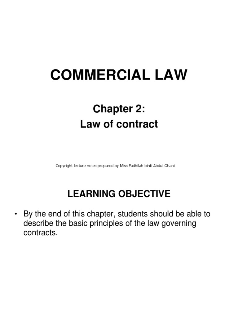 Contract Law Principles Overview | PDF | Offer And Acceptance ...