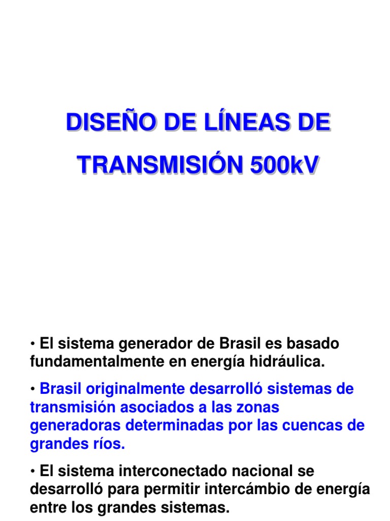 Diseno de Lineas de Transmision 500KV | PDF | Energia electrica | Temperatura