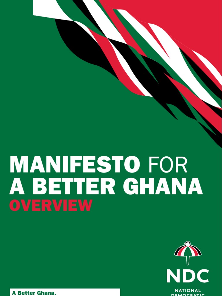 NDC - Manifesto - General Agenda Prez Mills | PDF | Ghana | Slum