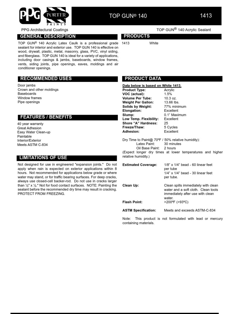 Top Gun 140 | PDF | Acrylic Paint | Paint