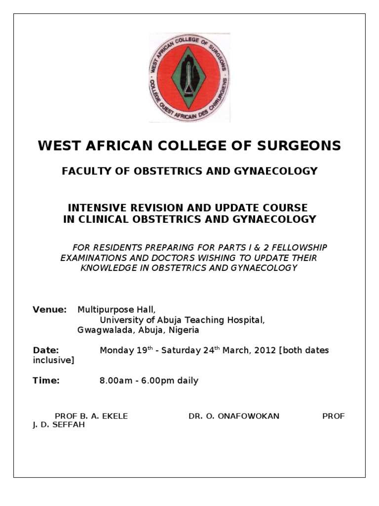 Wacs Revision Course Final Program (March 2012) | PDF | Childbirth ...