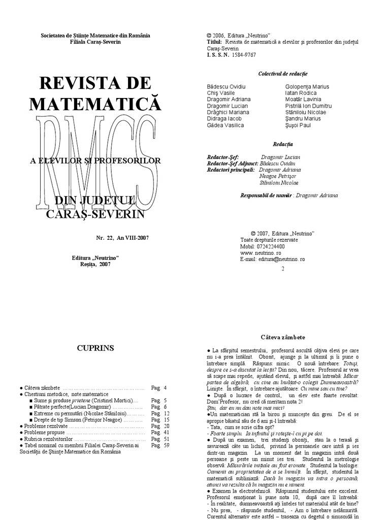 Revista Matematica | PDF