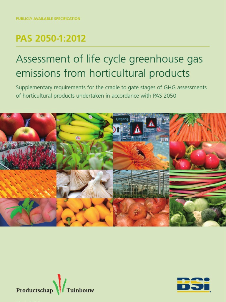 Pas 2050-1 - 2012 | PDF | Life Cycle Assessment | Fertilizer
