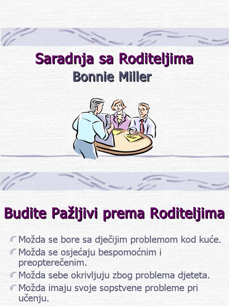 Saradnja Sa Roditeljima | PDF