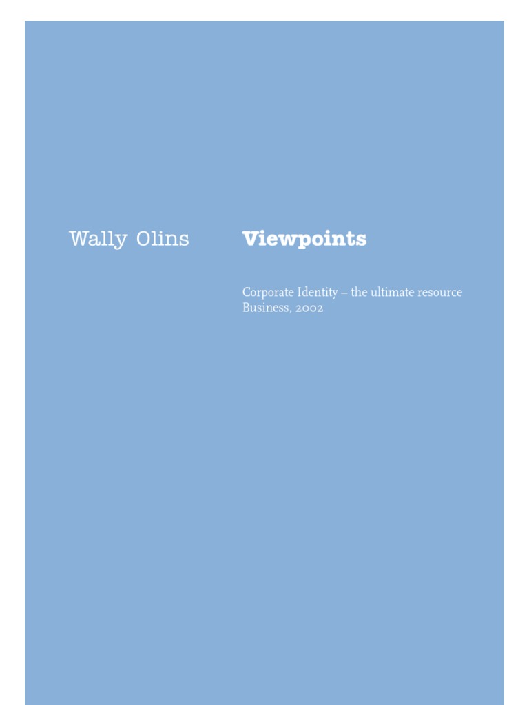 Wally Olins - Corporate Identity - The Ultimate Resource | PDF | Brand ...