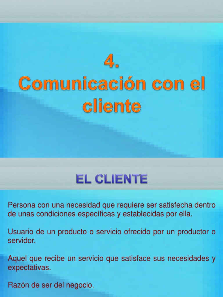 Estrategias de Comunicación con Clientes | PDF | Servicio al Cliente ...