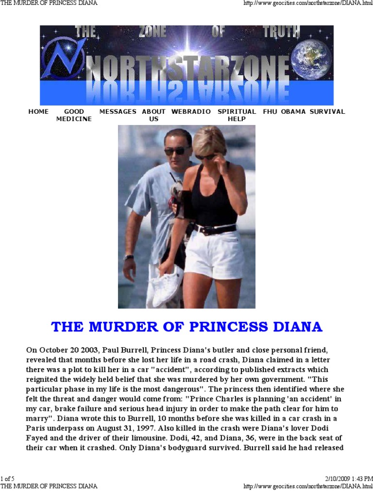 The Murder of Princess Diana | PDF | Diana | National Security Agency