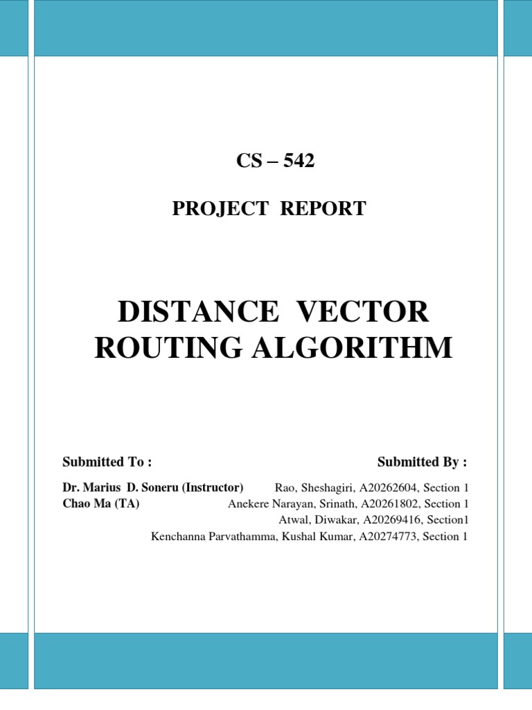 Distance Vector Routing Algorithm Pdf Routing Router Computing