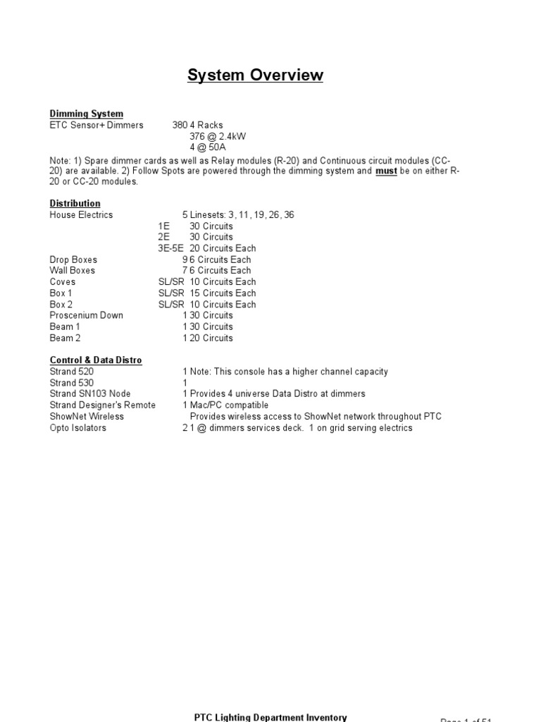PTC Lighting Department Inventory | Download Free PDF | Light ...