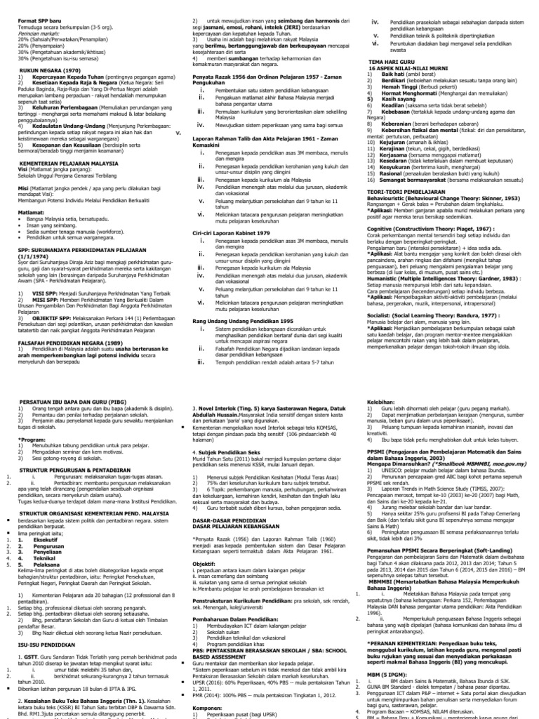 Nota Temuduga SPP | PDF