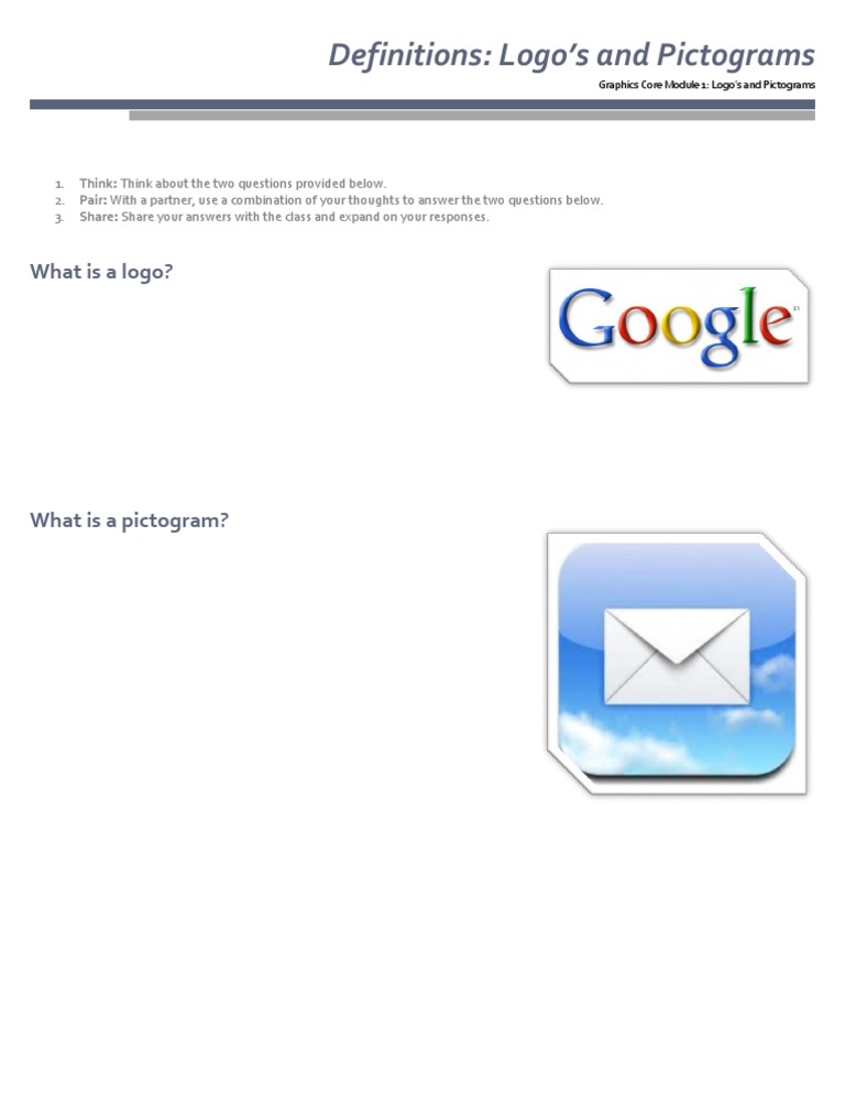 Logo's and Pictograms - Definitions | PDF | Career & Growth | Art